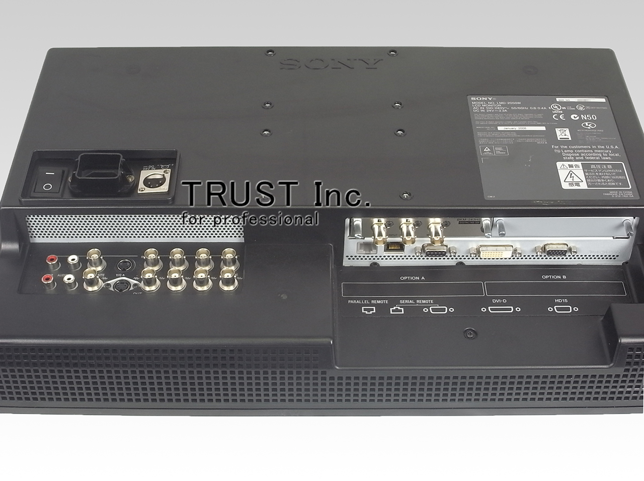 LMD-2050W / LCD Monitor【中古放送用・業務用 映像機器・音響機器の店 - トラスト株式会社】