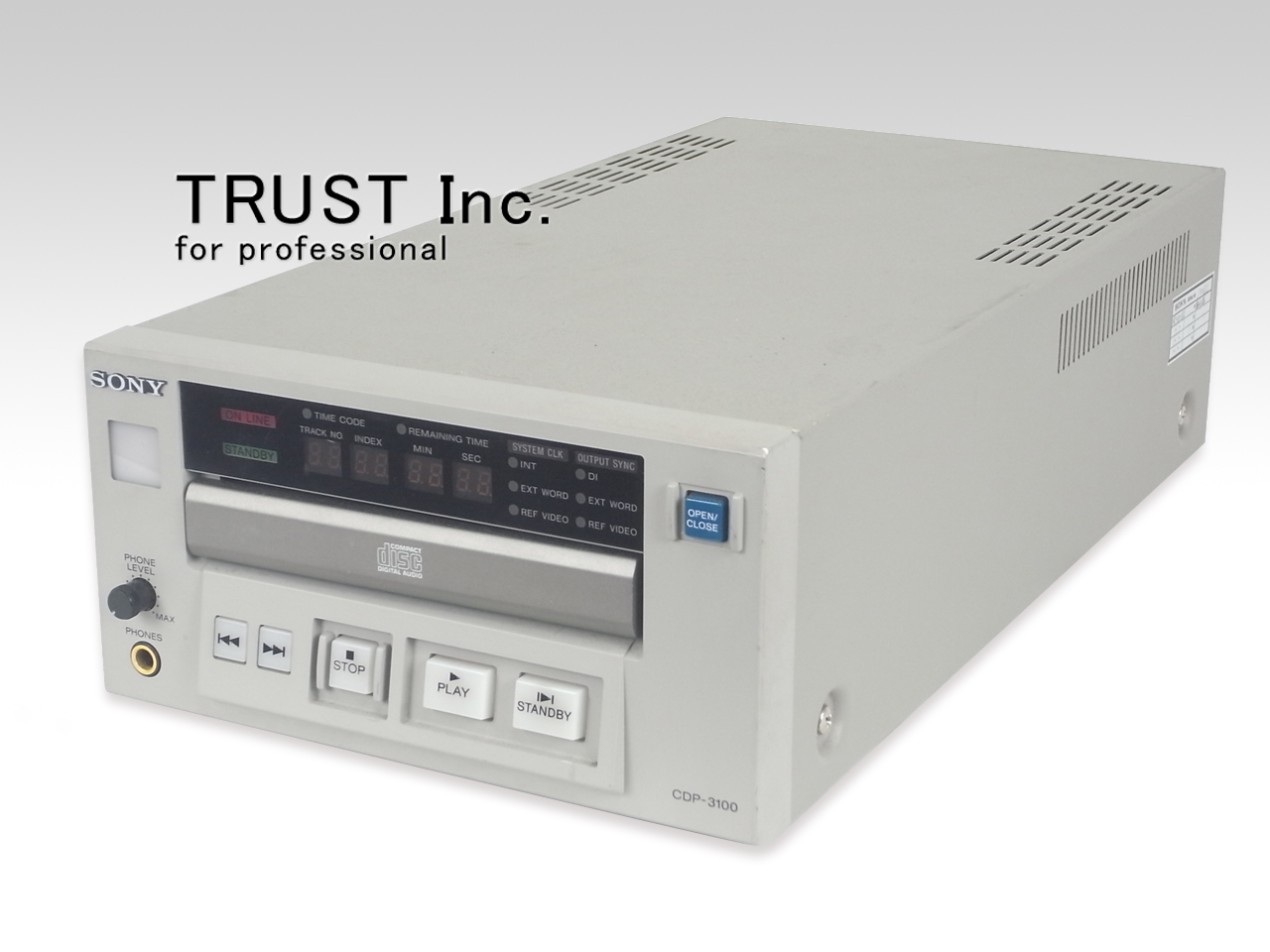 CDP-3100 / Compact Disc Player Unit【中古放送用・業務用 映像機器・音響機器の店 - トラスト株式会社】