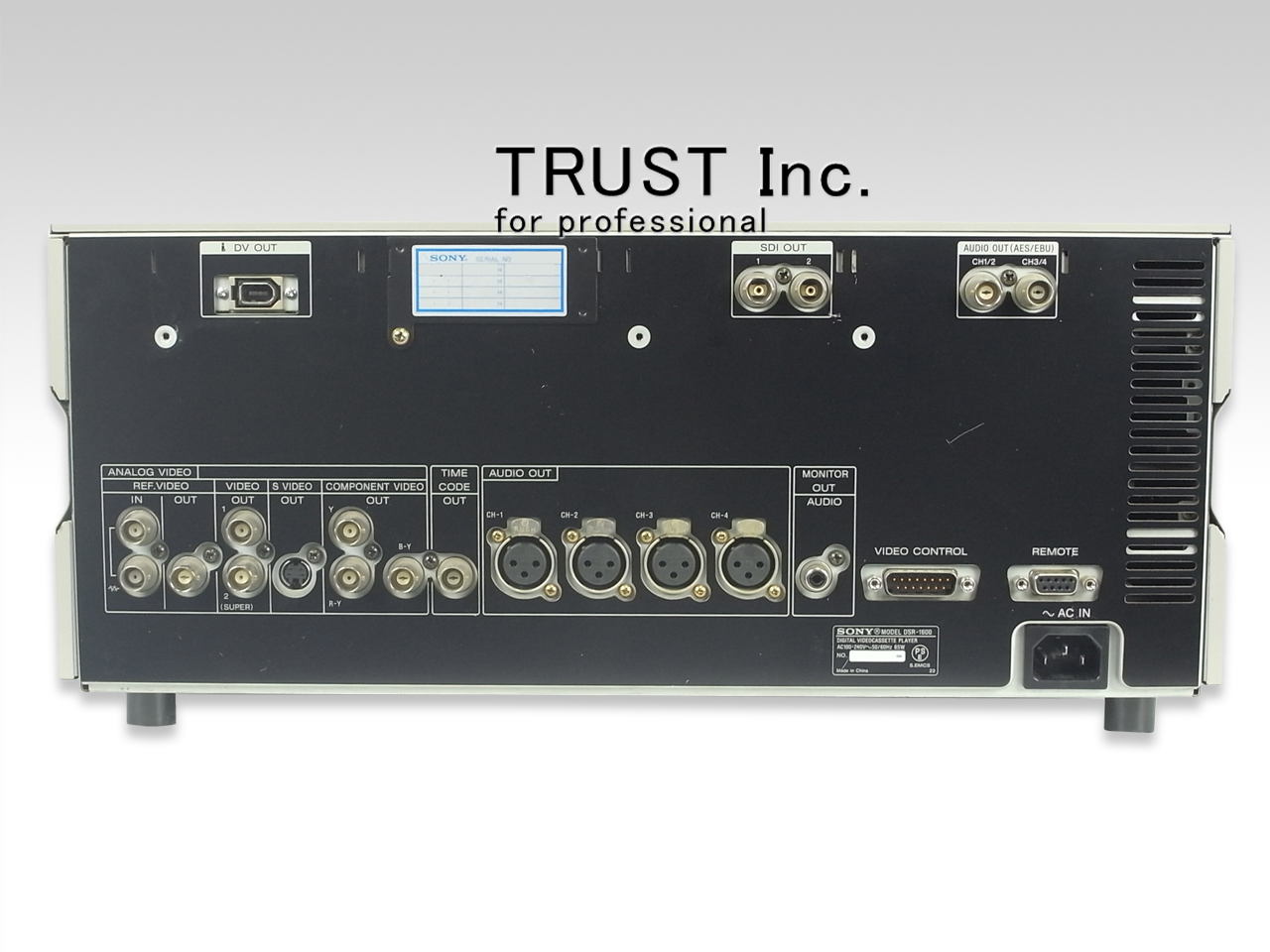 DSR-1600 / DVCAM Player【中古放送用・業務用 映像機器・音響機器の店 - トラスト株式会社】