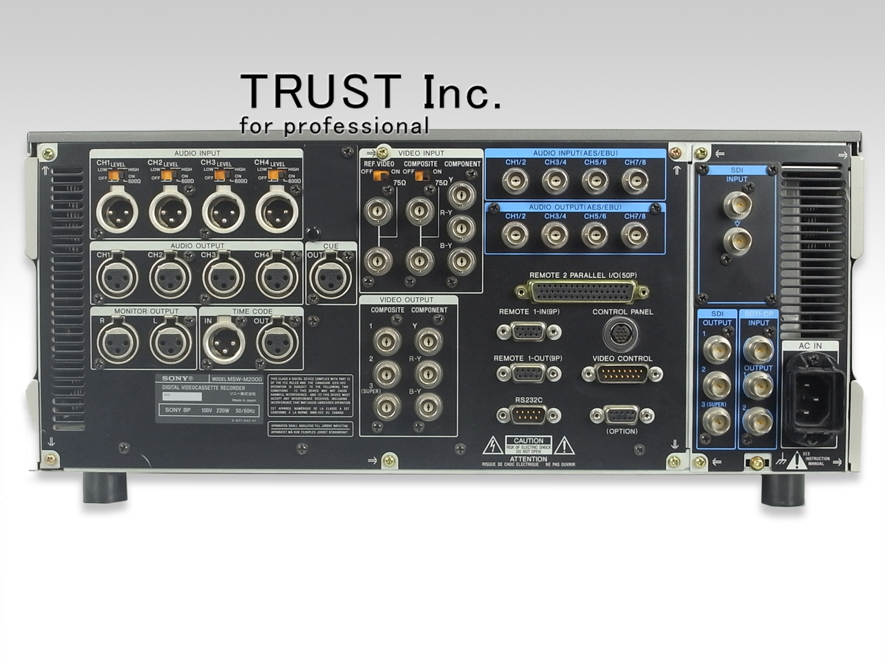 MSW-M2000 / MPEGIMX Recorder【中古放送用・業務用 映像機器・音響機器の店 - トラスト株式会社】