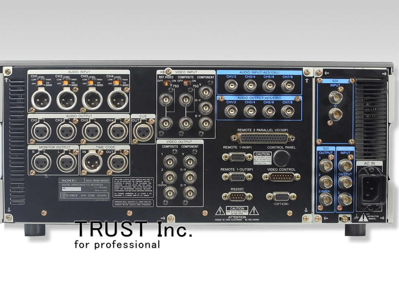 MSW-M2000 / MPEGIMX Recorder【中古放送用・業務用 映像機器・音響機器の店 - トラスト株式会社】