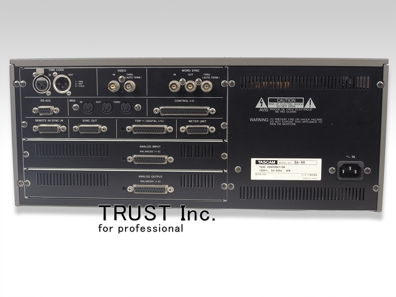 DA-98 / DTRS Recorder【中古放送用・業務用 映像機器・音響機器の店 - トラスト株式会社】