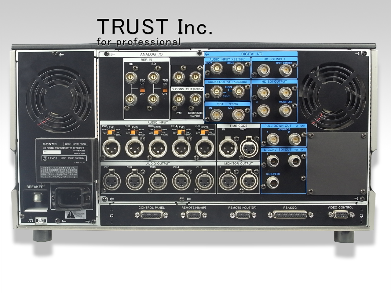 HDW-F500 / HDCAM Recorder【中古放送用・業務用 映像機器・音響機器の店 - トラスト株式会社】