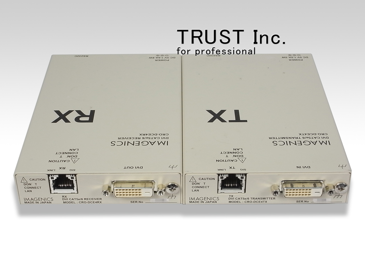 CRO-DCE4RX+CRO-DCE4TX / DVI CAT5e/6 RECEIVER+TRANSMITTER【中古放送用・業務用 映像機器・音響機器の店 - トラスト株式会社】