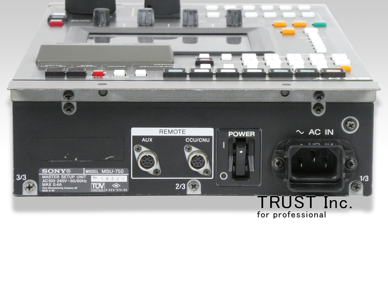 MSU-750 / Master Setup Unit【中古放送用・業務用 映像機器・音響機器の店 - トラスト株式会社】