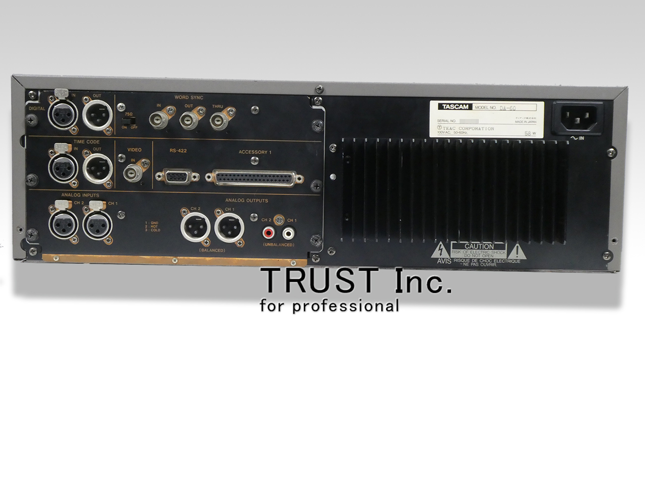 DA-60 / DAT Recorder【中古放送用・業務用 映像機器・音響機器の店 - トラスト株式会社】